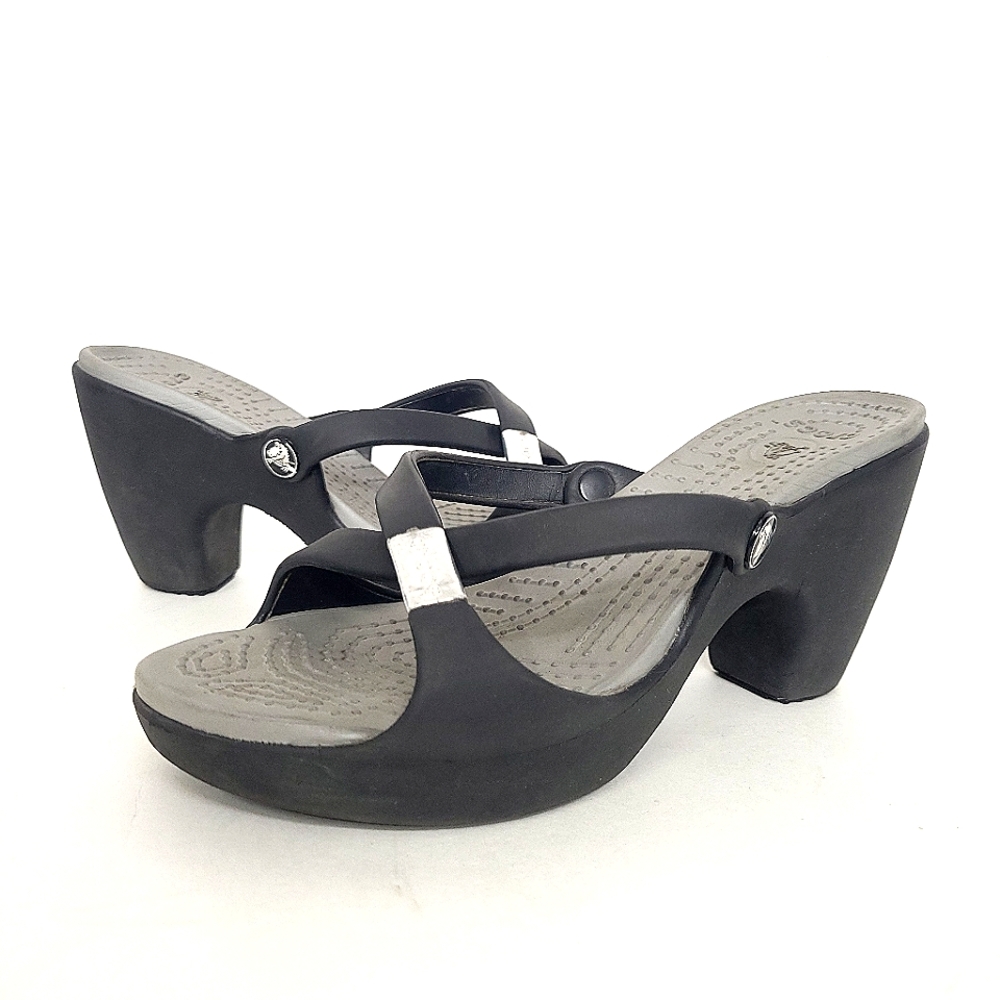 Crocs Cyprus Iv Chunky High Heels Women's Size 9 - Gem